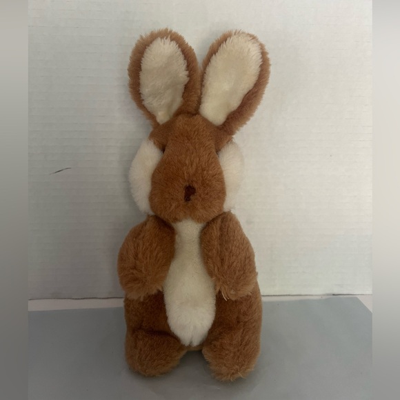 Toys | Vintage Gund Brown White Bunny Rabbit Plush Small 95 Stuffed Animal 1983 Sits | Poshmark